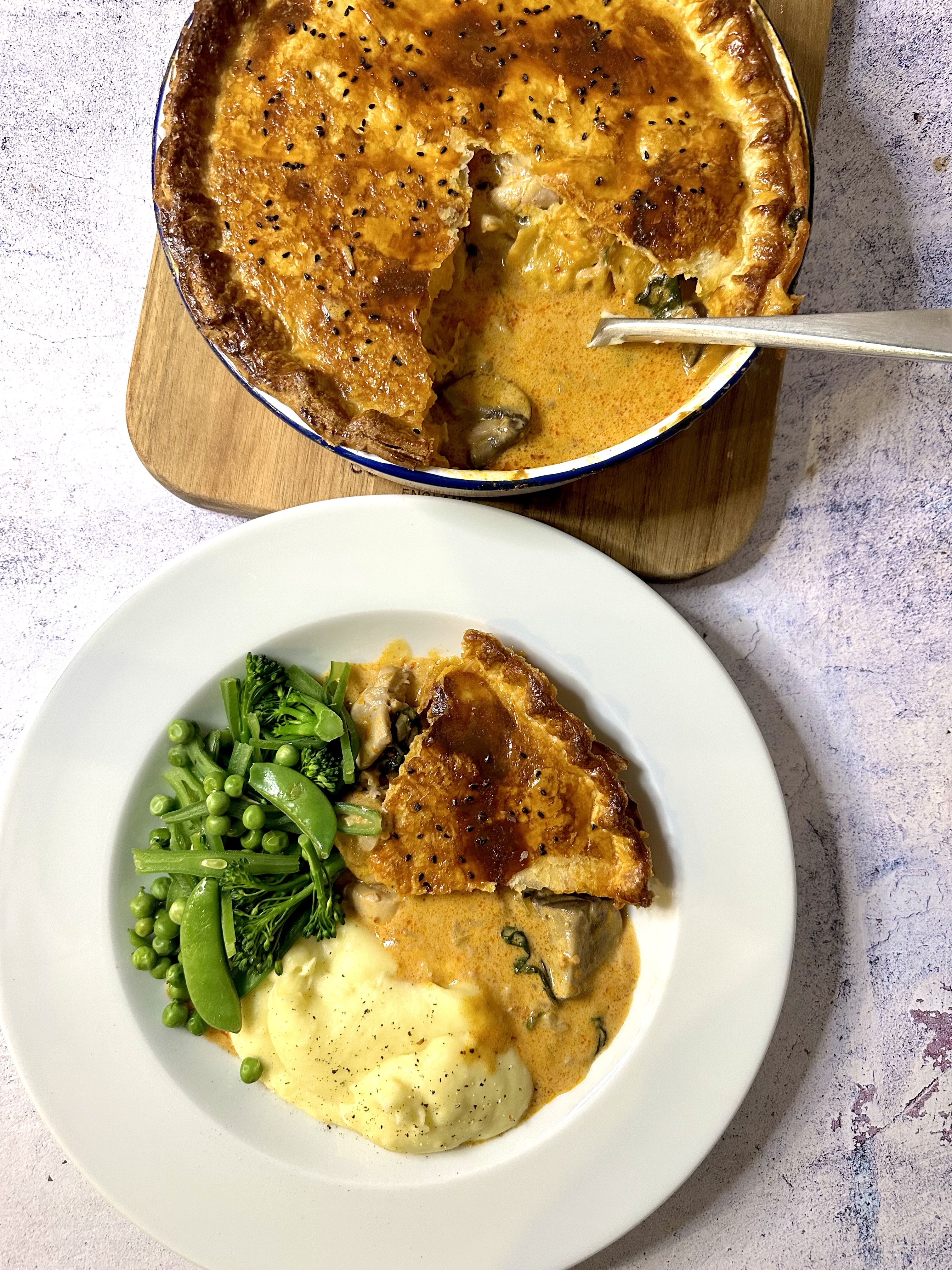 Chicken, Mushroom & Nduja Pie - Best Recipes UK